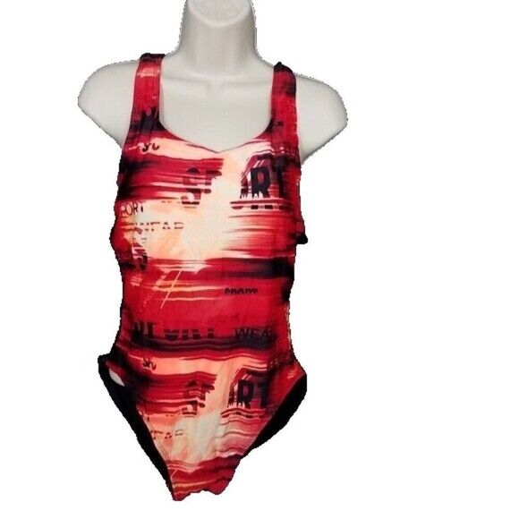 Beach Cabana | Swim | Beach Cabana Large Red Black Padded One Piece ...